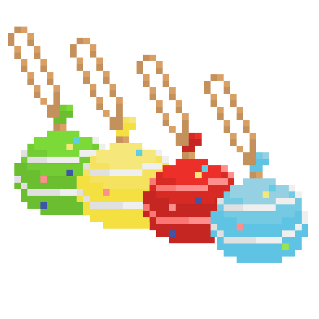 水ヨーヨーのドット絵イラスト フリー素材 | シンプルなフリー素材 そざいのえん