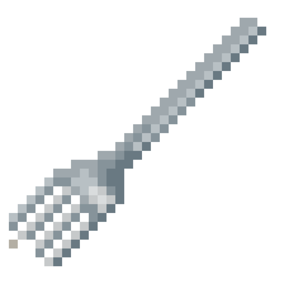 フォークのドット絵イラスト フリー素材 | シンプルなフリー素材 そざいのえん